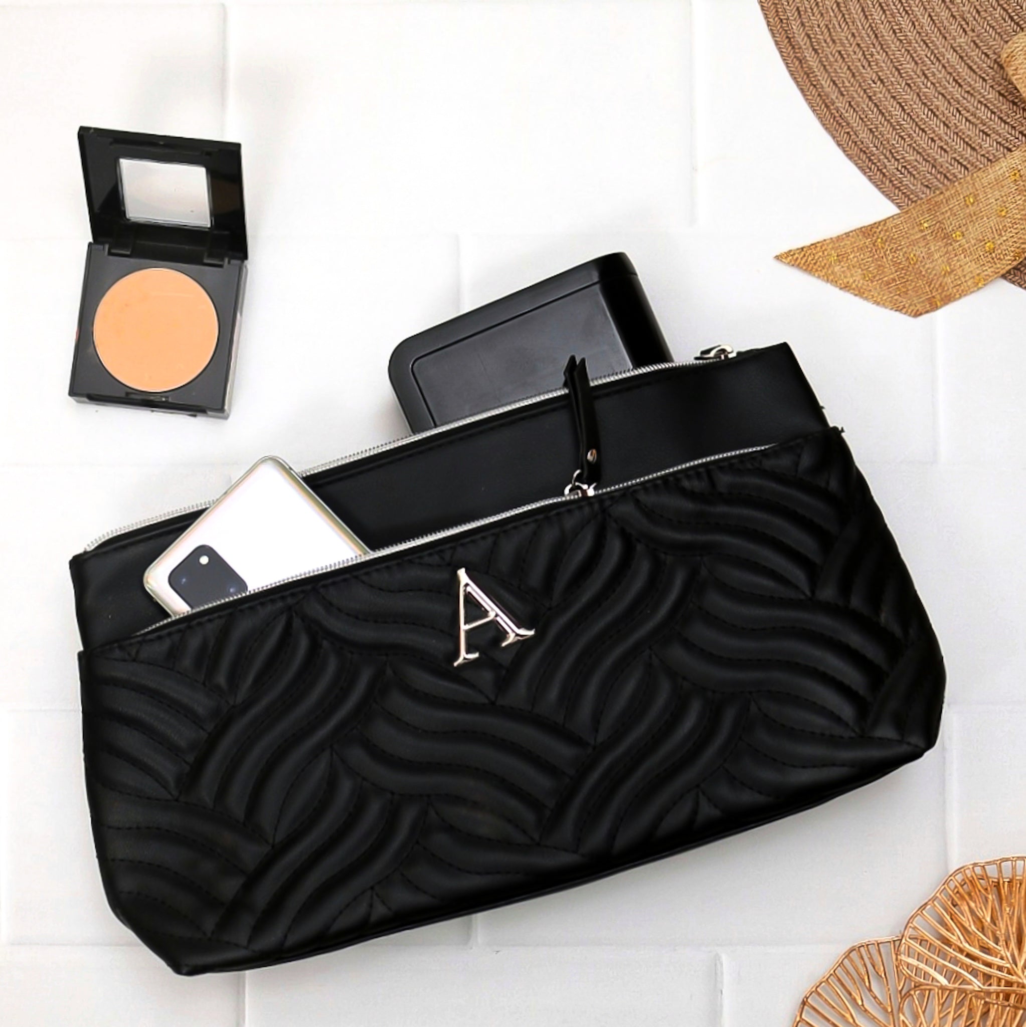 Customized Alphabetical Hand Pouches Set of 2